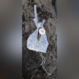 Princess Polly | Tops | Princess Polly Beth Top In Blue Check Size 2 ...